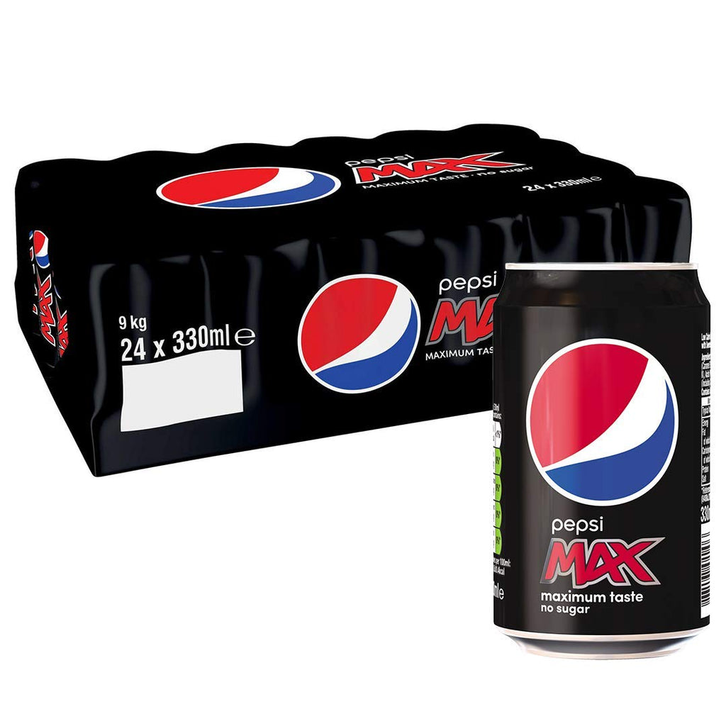 Pepsi Max Zero Sugar - 24 Boîtes De 330 Ml – Italian Gourmet FR