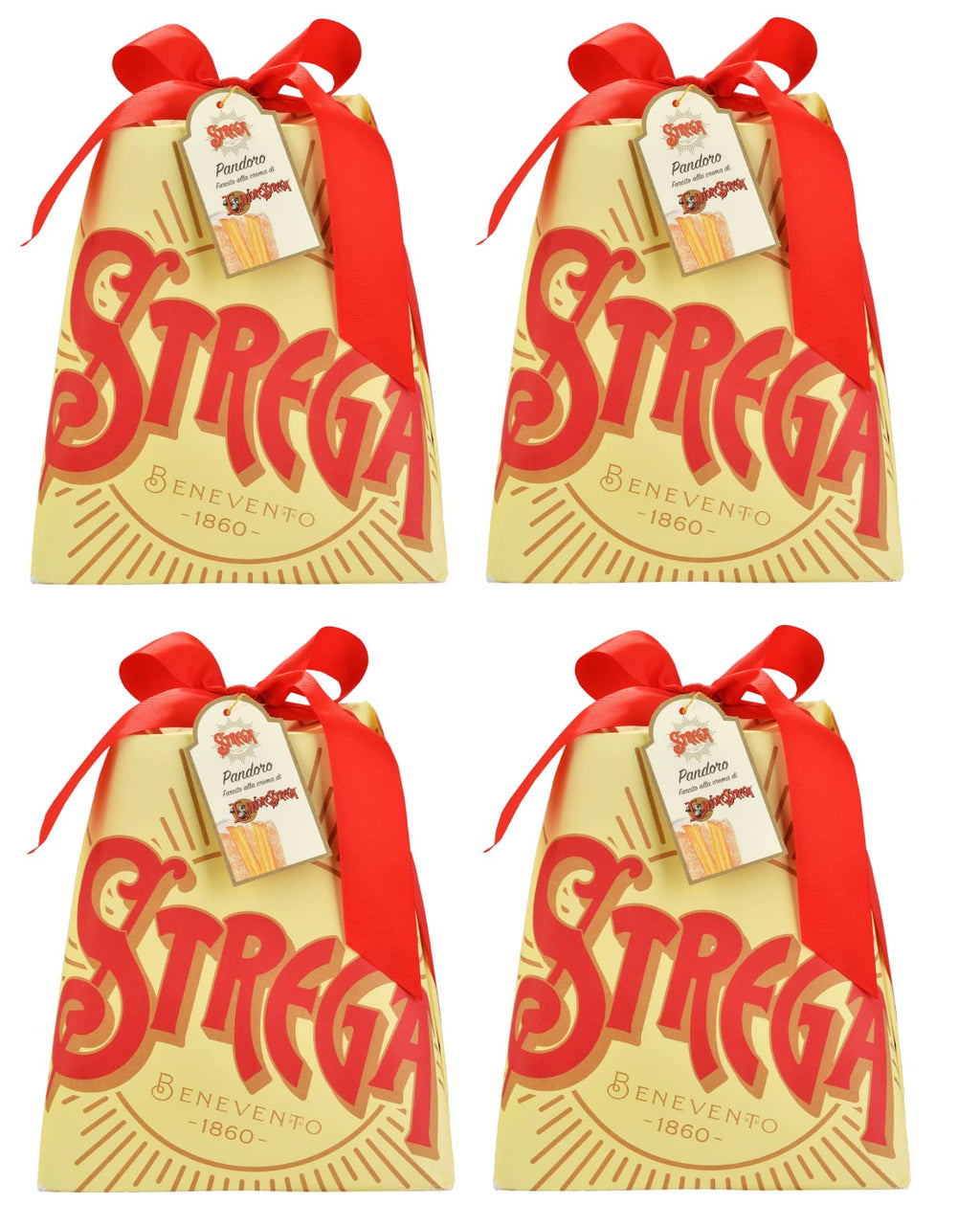 4 Gâteaux De Noël Alberti Strega Pandoro Con Crema Strega Remplis De C ...